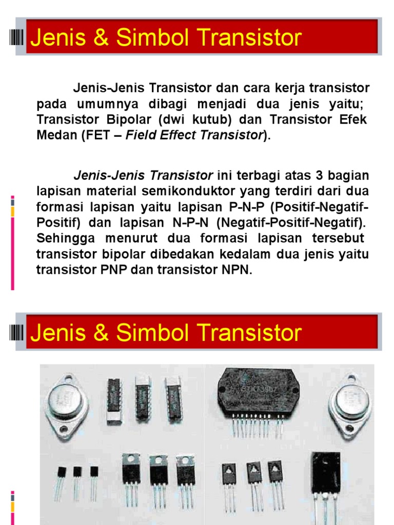 Jenis Dan Simbol Transistor (Widya) | PDF