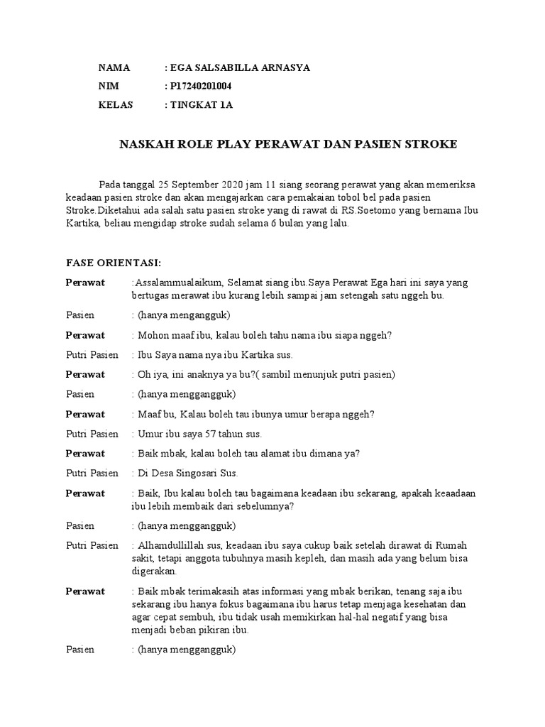 Skenario Pasien Stroke | PDF