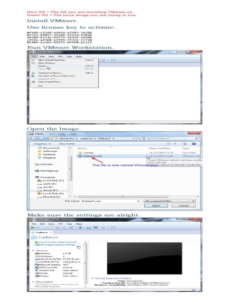 Install Vmware. Use License Key To Activate | PDF