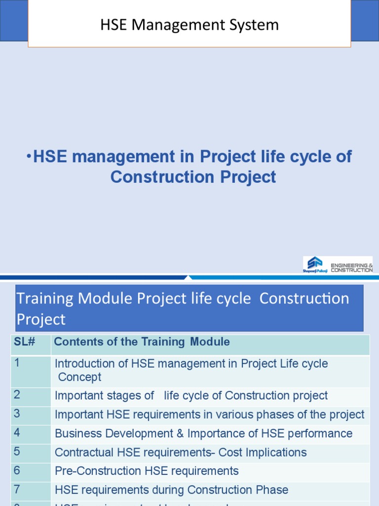 HSE Management in Construction Lifecycle | PDF | Precast Concrete ...