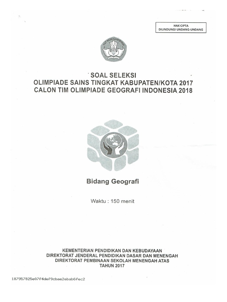 Soal OSK SMA Geografi 2017 (WWW - Defantri.com) | PDF