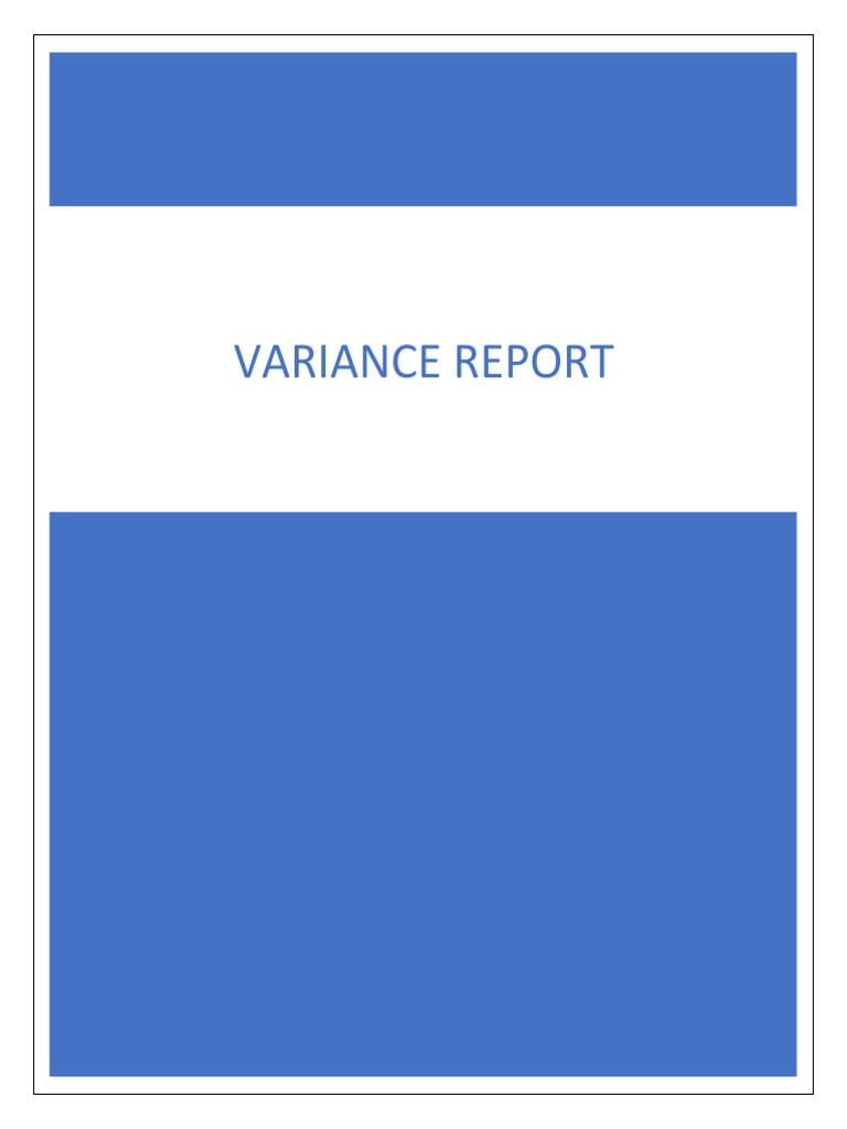 Variance Report | PDF