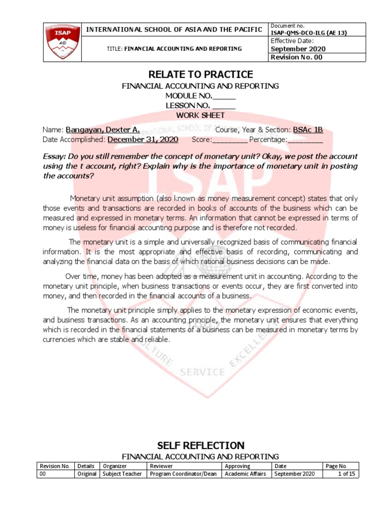 Semis 1 Worksheet | PDF | Debits And Credits | Financial Services