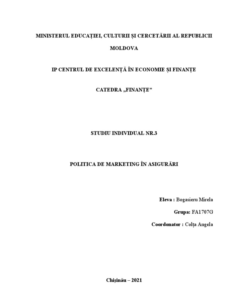 Studiu Marketing | PDF