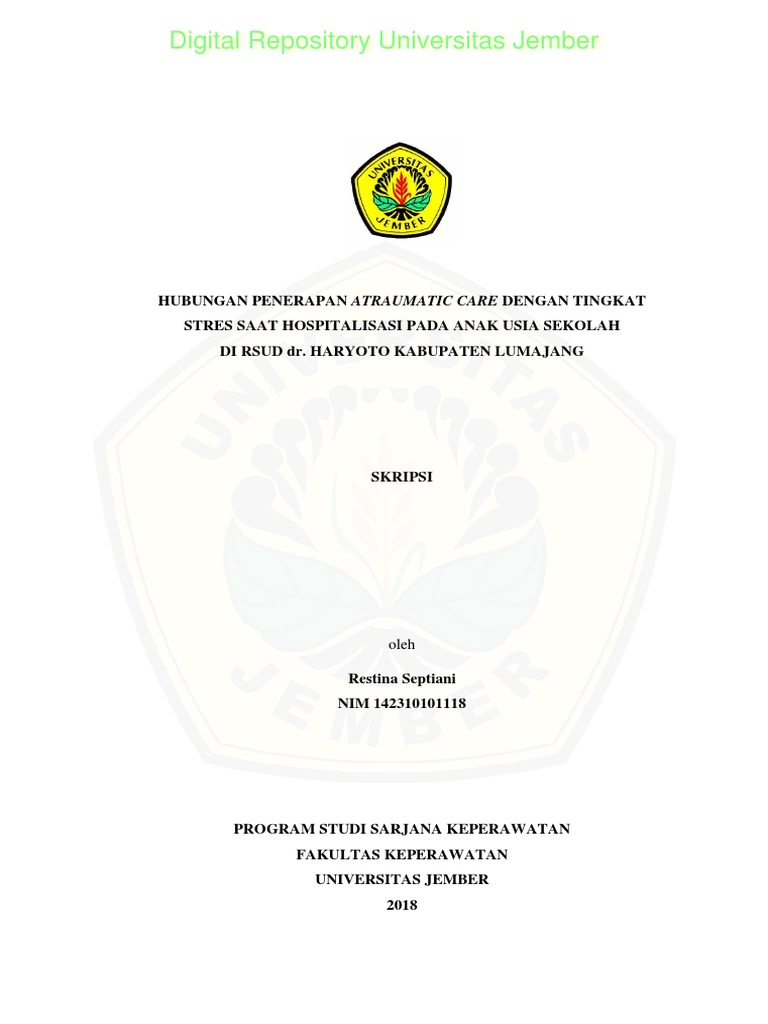 Atraumatic Care dan Stres Anak Saat Rawat Inap | PDF