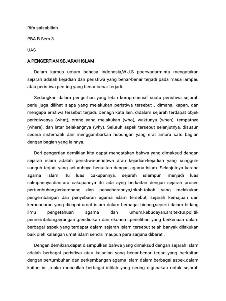 Ringkasan Rifa SEJARAH PERADABAN ISLAM | PDF