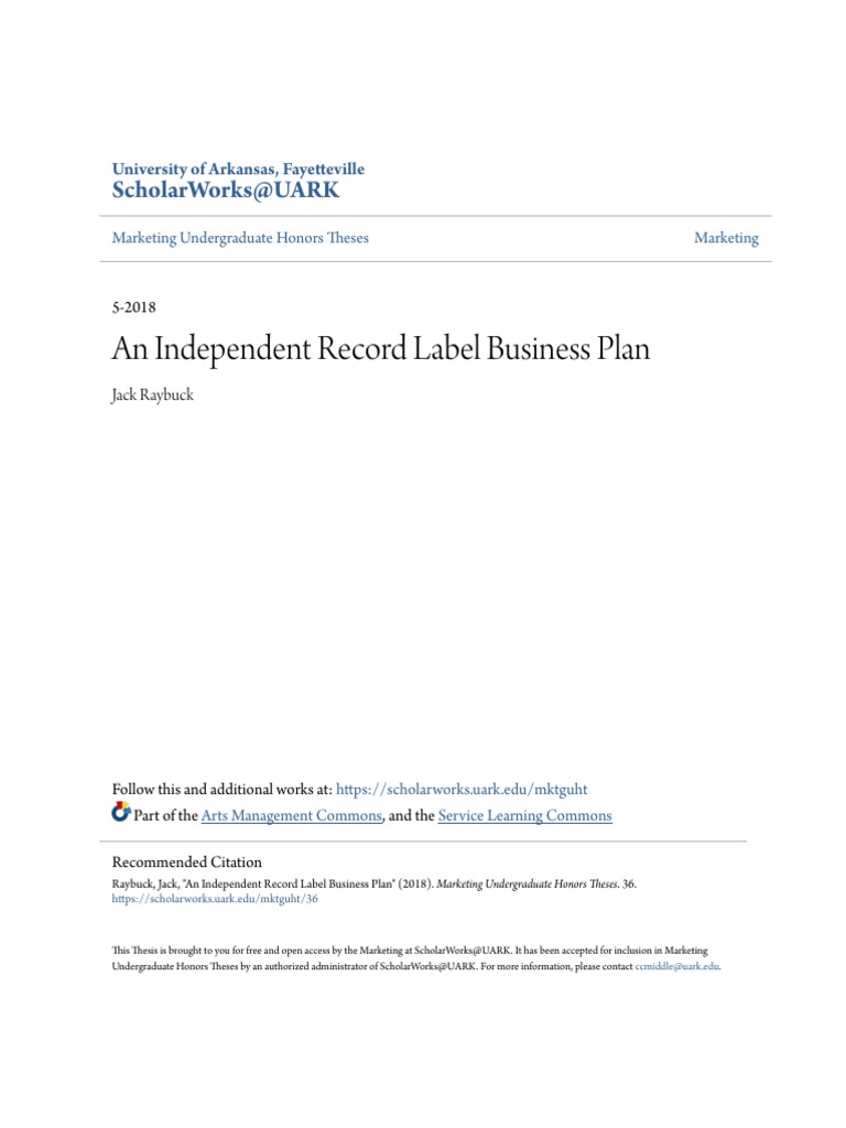 An Independent Record Label Business Plan | PDF | Music Industry ...