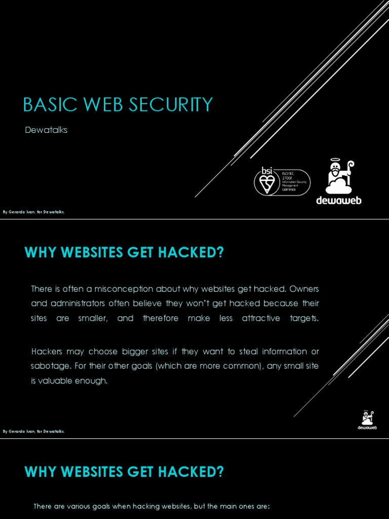 Dewatalks 45 Basic Web Security by Dewaweb | PDF | Transport Layer Security | Password