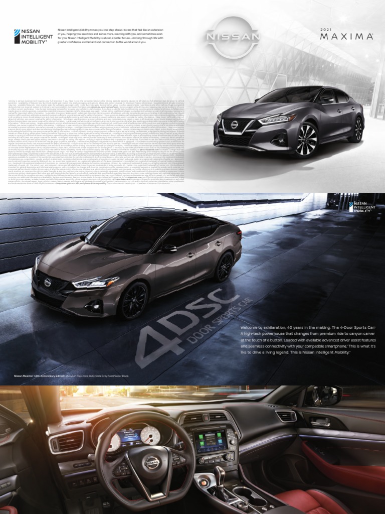2021 Nissan Maxima Brochure en | PDF | Automotive Technologies ...