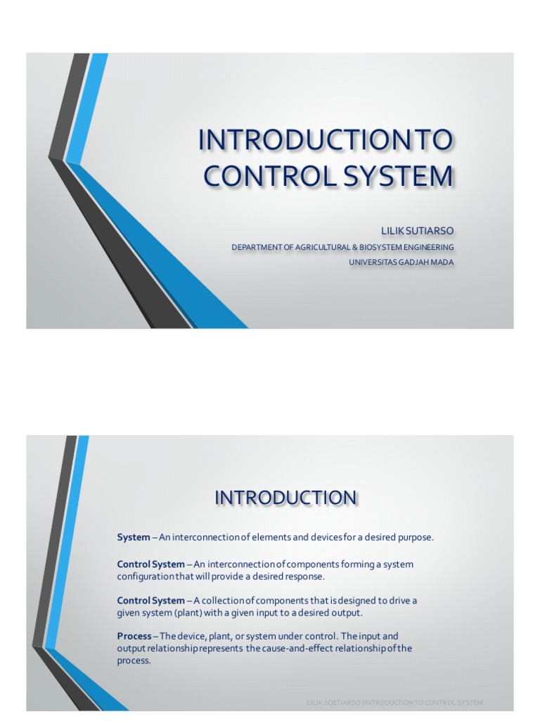 Introduction Control System | PDF | Control System | Control Theory