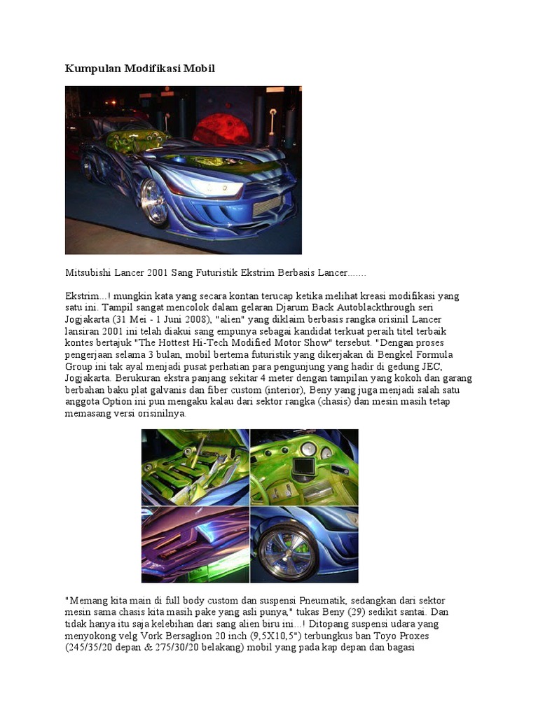 Kumpulan Modifikasi Mobil | PDF