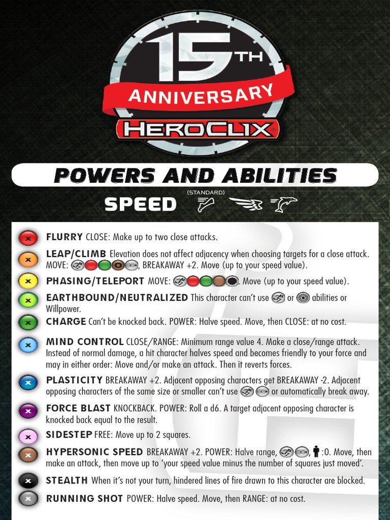 HeroClix Powers and Abilities Card v.2018.01 | PDF | Nature