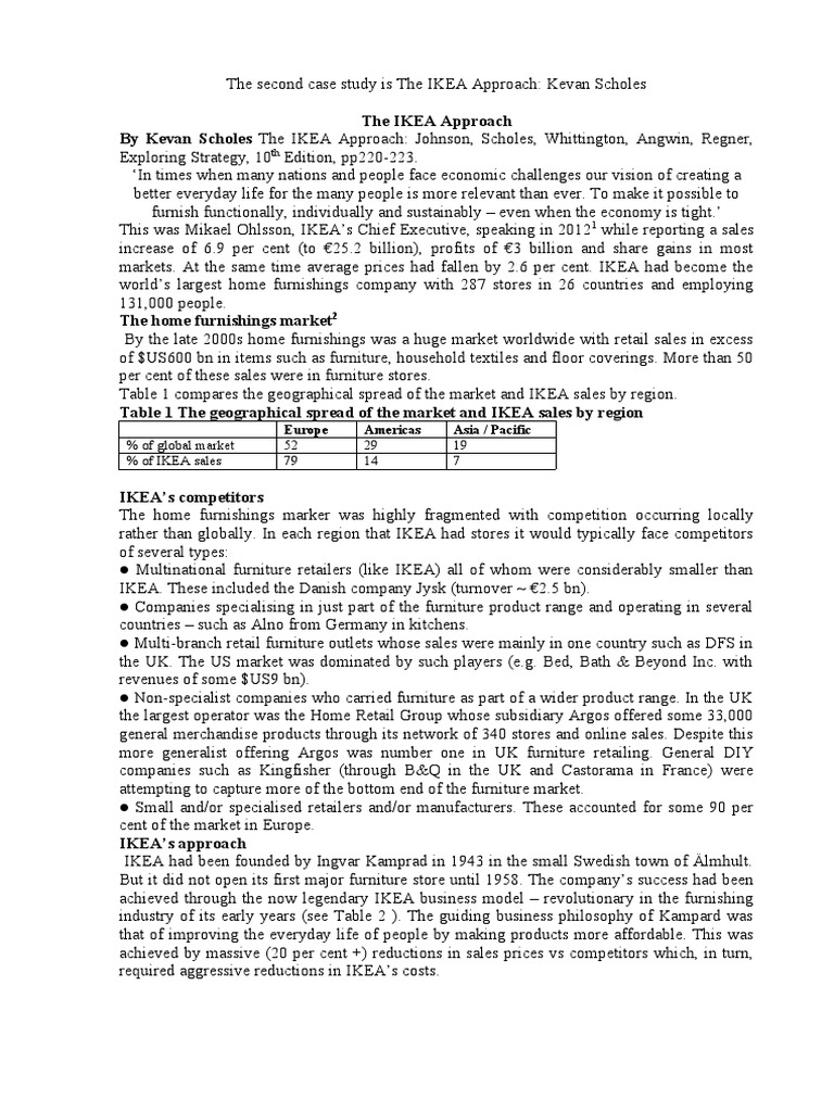 The IKEA Approach by Kevan Scholes The IKEA Approach: Johnson, Scholes ...