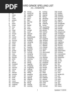 Grade 3 - Spelling Bee Word List | PDF