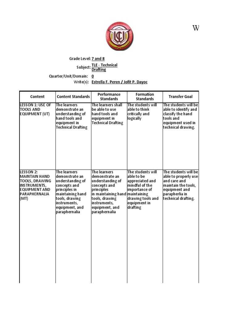 Technical Drafting Curriculum Guide | PDF | Computer Aided Design ...