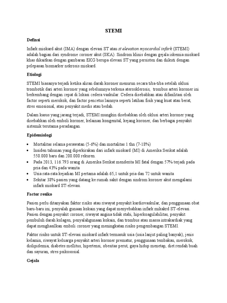 Makalah STEMI | PDF | Pengembangan Diri | Kesehatan Holistik