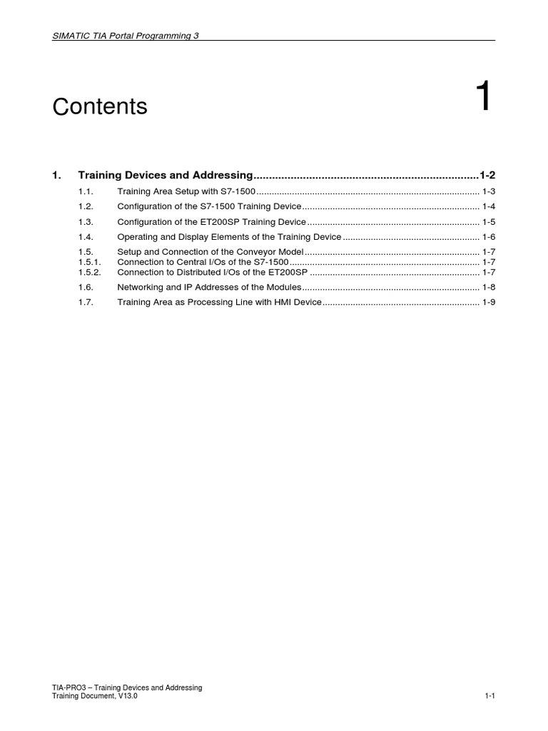 Training Devices and Addressing ...