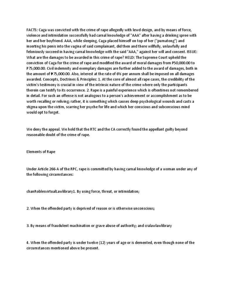 15 Caga | PDF | Rape | Common Law