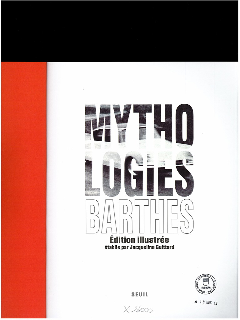 Barthes - Mythologies | PDF