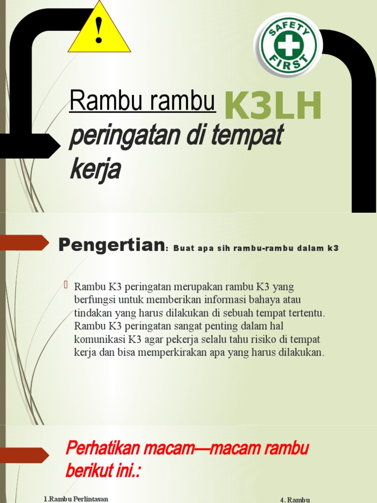 Rambu Rambu k3 Peringatan Di Tempat Kerja | PDF