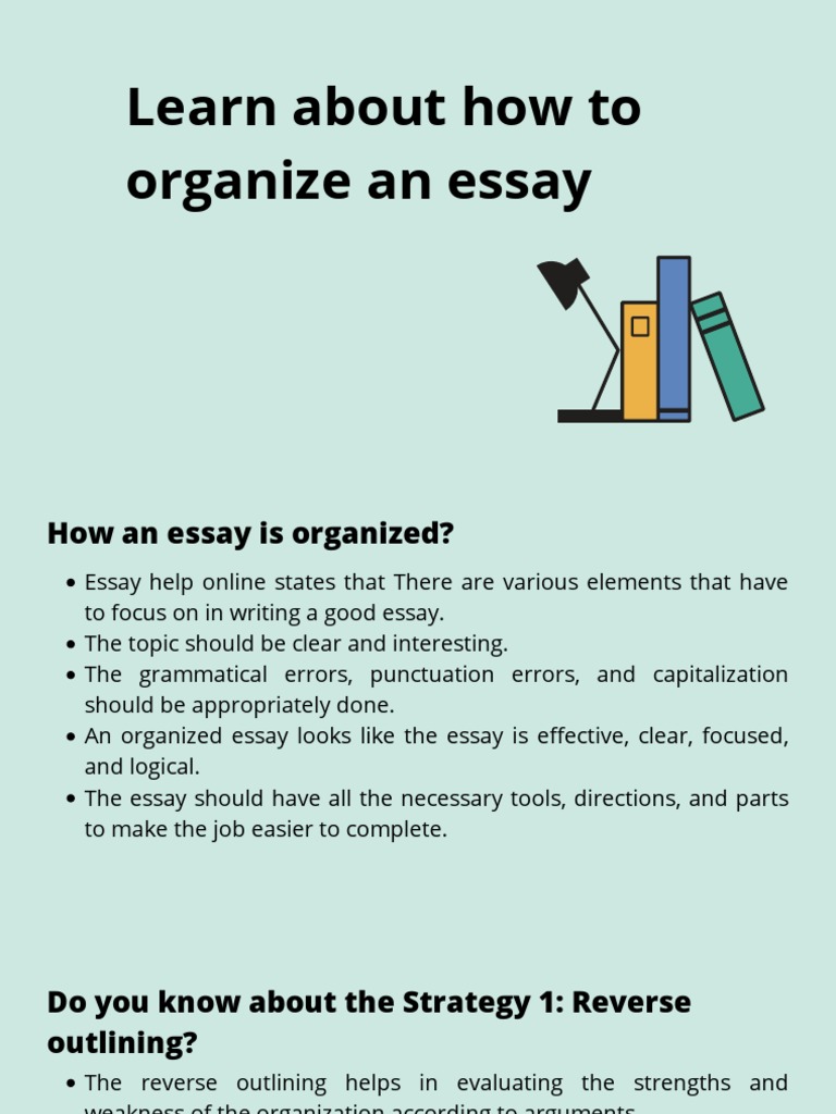 Learn About How To Organize An Essay | PDF