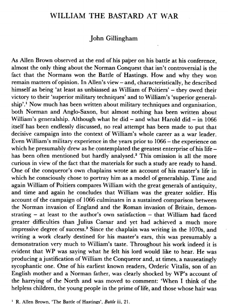 William The Bastard at War | PDF