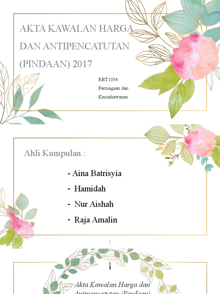 Tutorial M5 - Akta Kawalan Harga Dan Antipencatutan | PDF