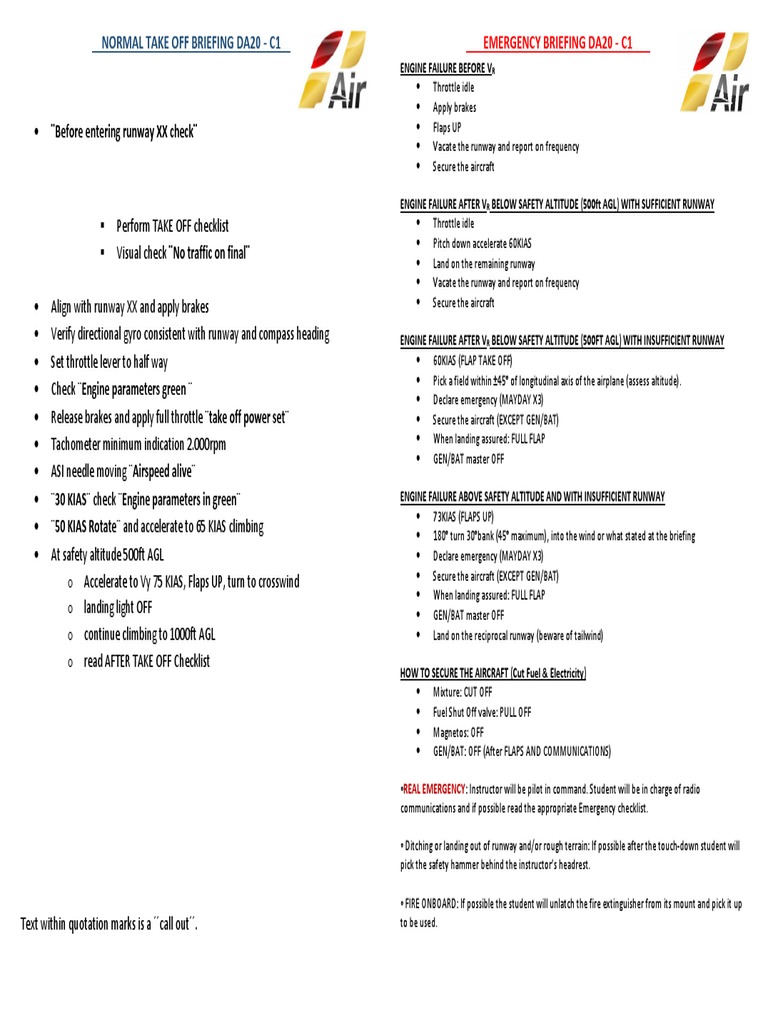Briefing DA20 English 3.0 Feb 2021 | PDF | Runway | Flap (Aeronautics)