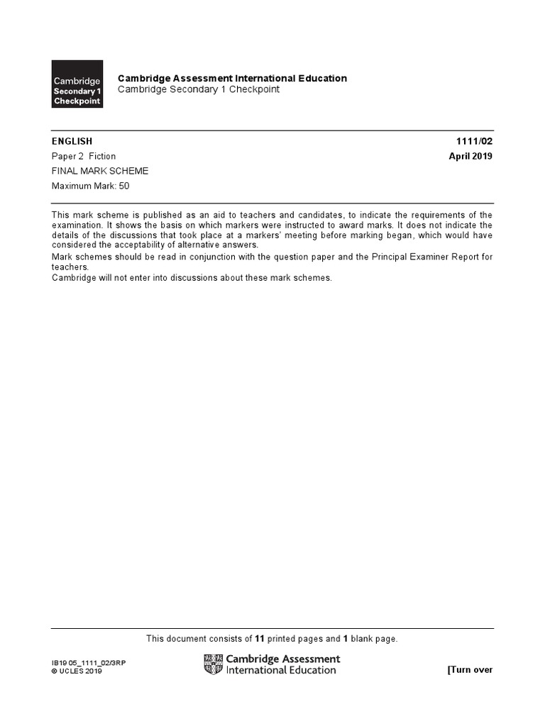 Cambridge Checkpoint English Material Mark PDF | PDF | Punctuation ...