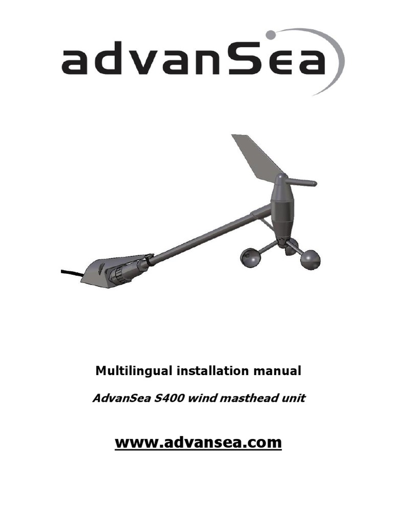 Multilingual Installation Manual: Advansea S400 Wind Masthead Unit | PDF | Electrical Connector ...