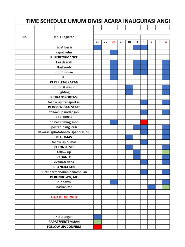 Time Schedule Acara Inaugurasi 2 | PDF