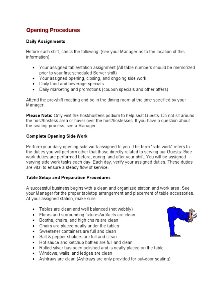 Opening Procedures: Daily Assignments | Download Free PDF | Nature | Foods