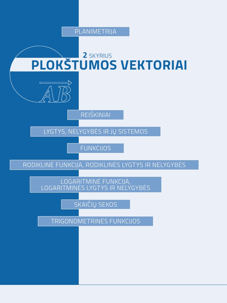 2 Skyrius Plokštumos Vektoriai - 5 | PDF