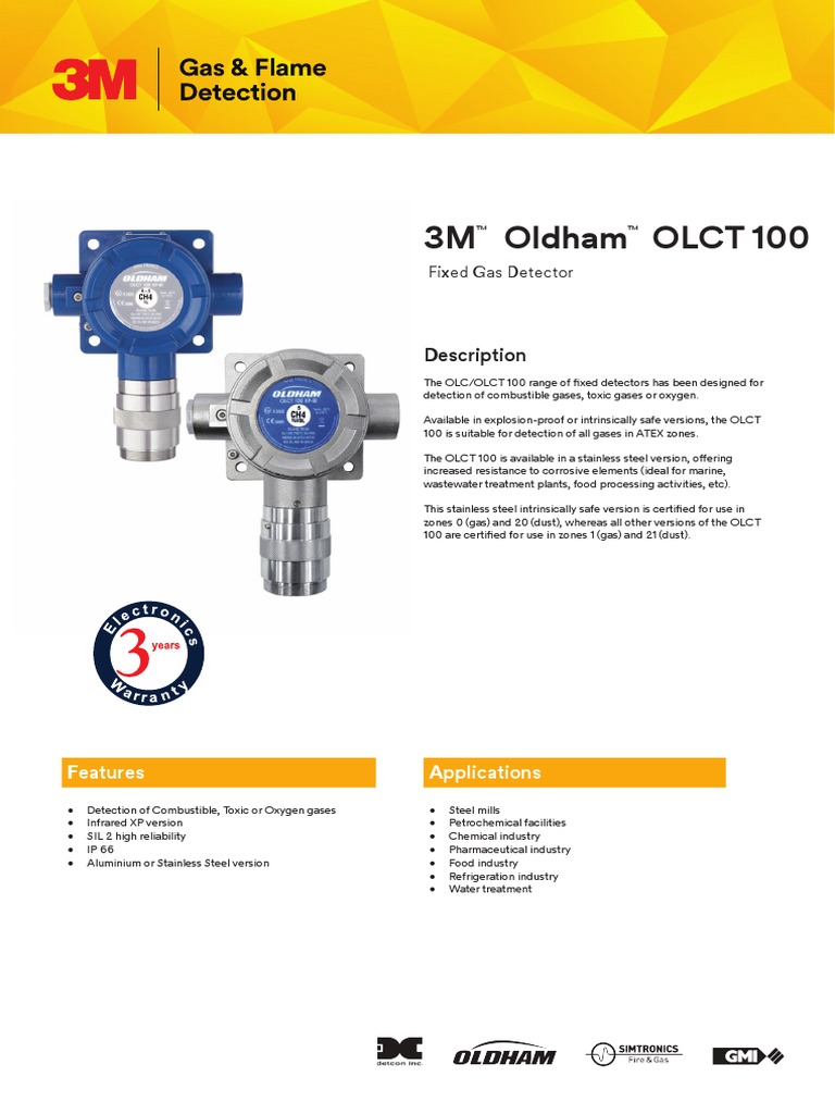3M Oldham OLCT 100: Description | PDF | Chemical Substances | Chemistry