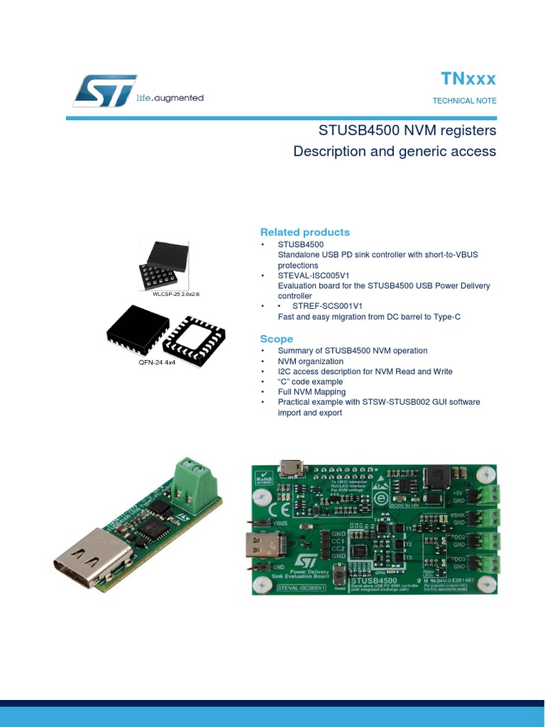 TNXXX - STUSB4500 NVM Description | PDF | Flash Memory | Computer Science