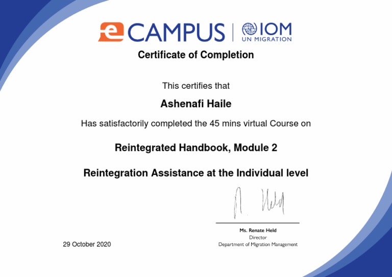 Completion Certificate Module 2 | PDF