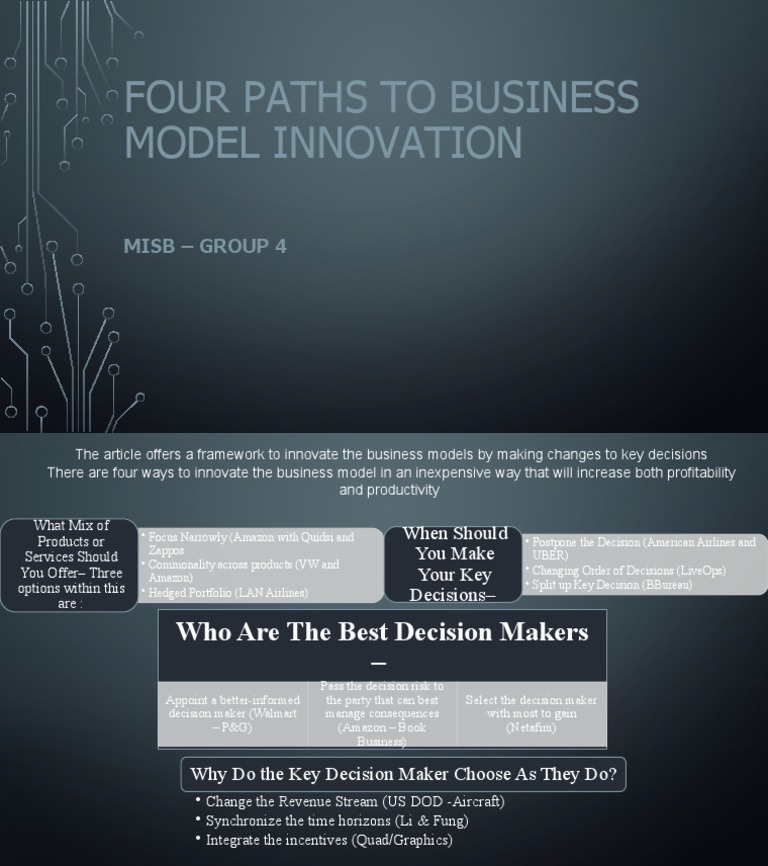 Four Paths To Business Model Innovation | PDF
