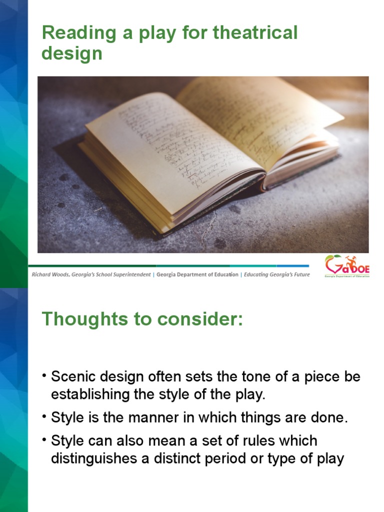 Edited Reading A Script For Scenic Design | PDF | Plot (Narrative)