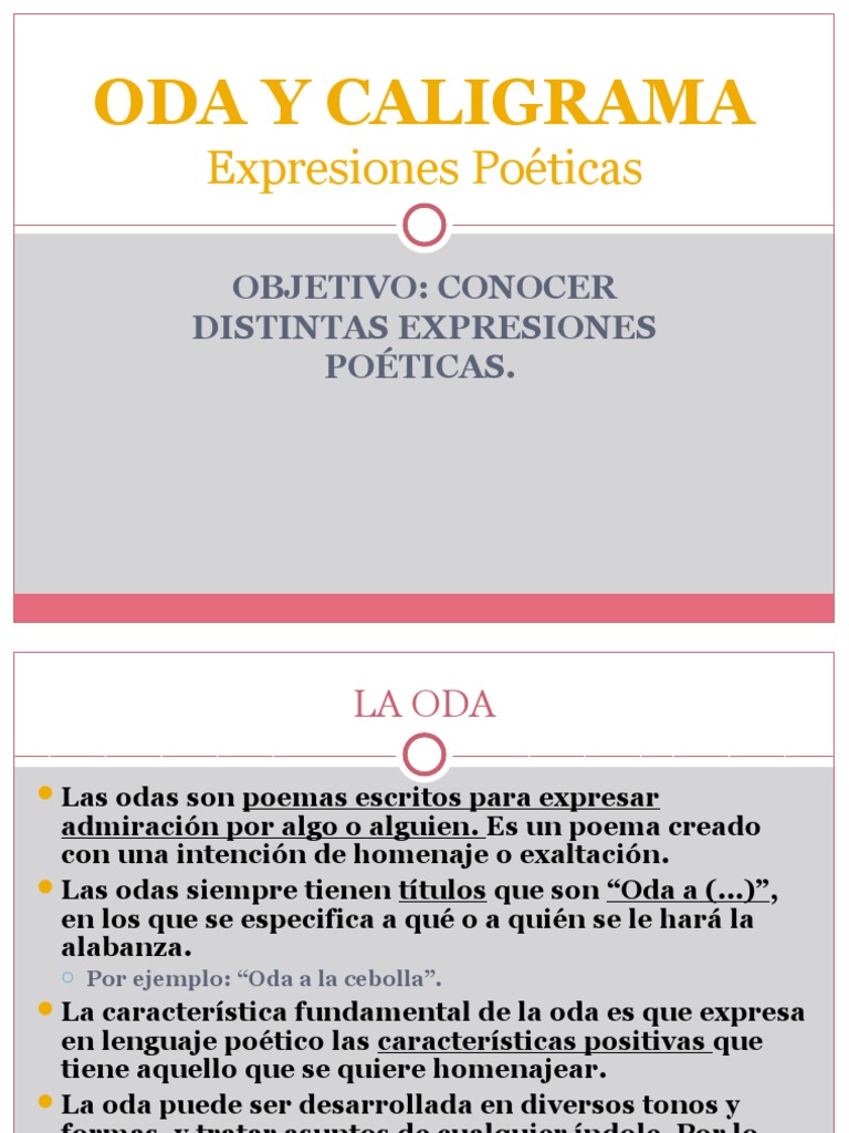 Oda y Cligrama | PDF