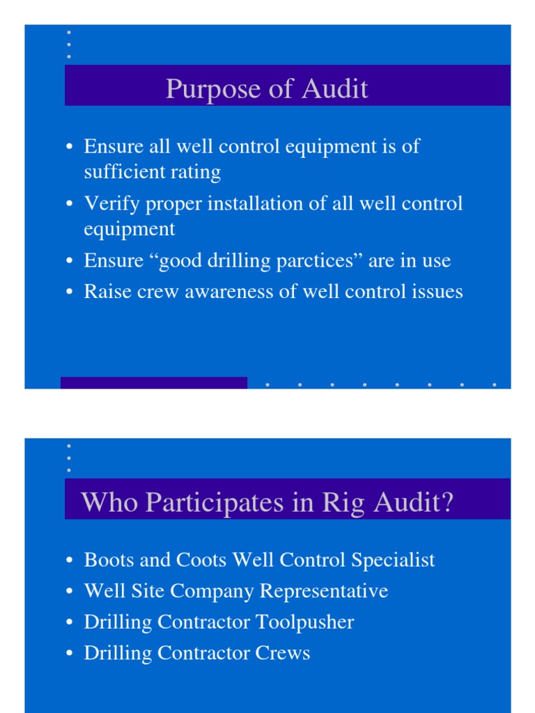 22 Rig Audit PDF Aly | PDF | Blowout (Well Drilling) | Gases