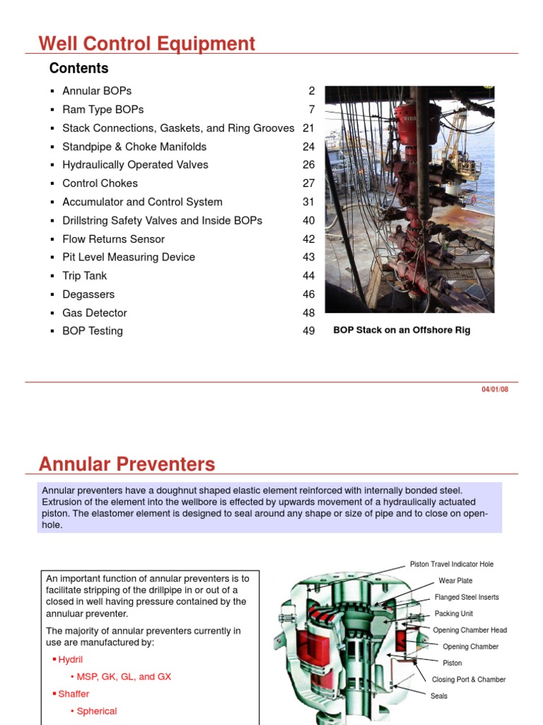 Annular BOPs and Pressure Control Systems | PDF | Valve | Hydraulics
