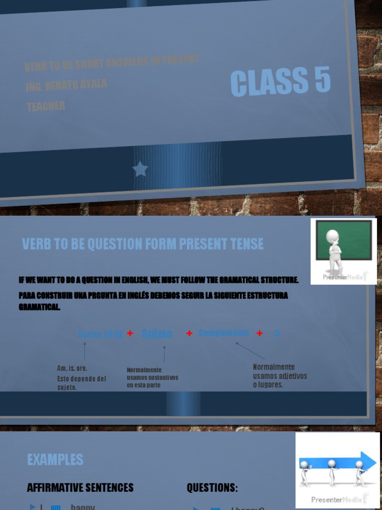 Verb To Be Questions and Short Answers in Present Tense | PDF ...