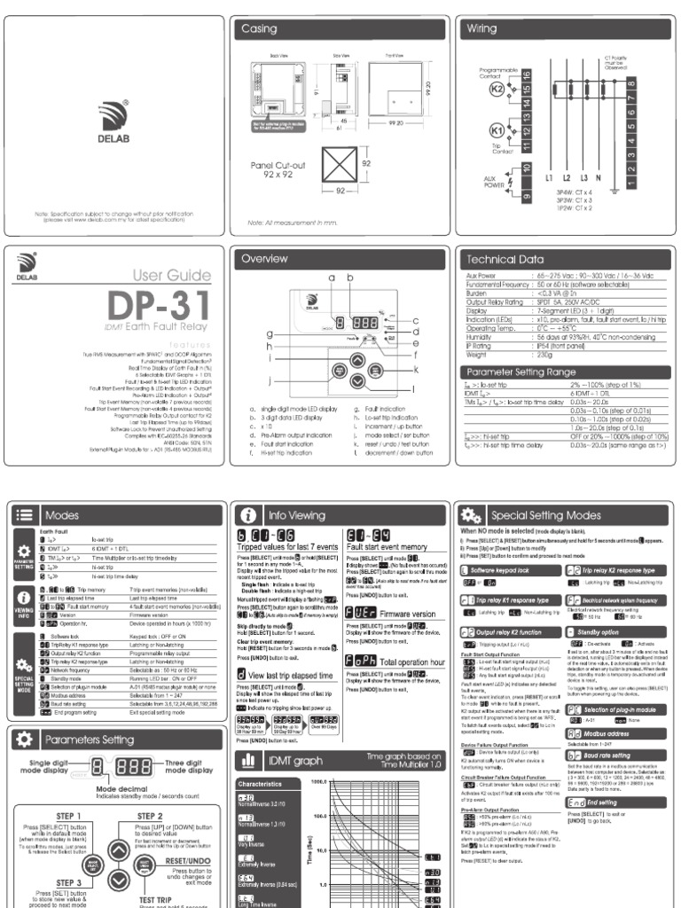 Delab ELR DP-31 (Manual) | PDF