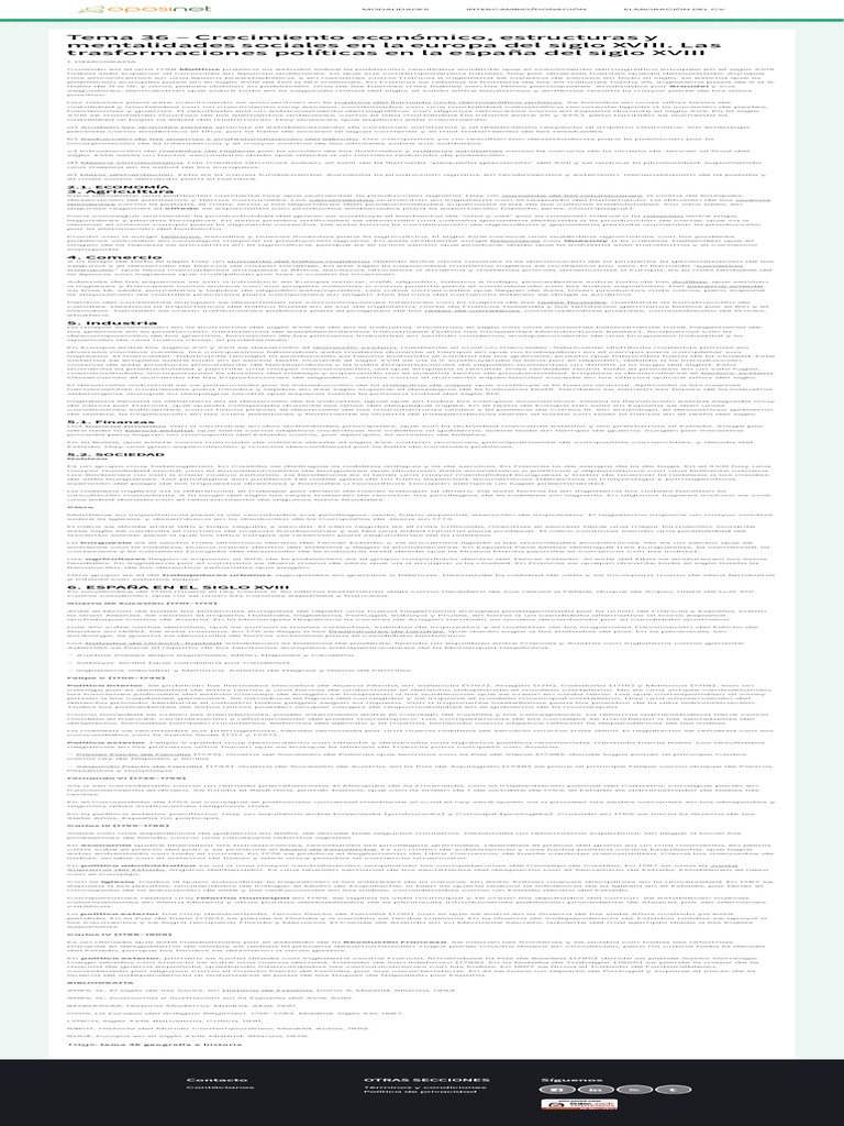 Tema 36 - Crecimiento Económico, Estructuras y Mentalidades Sociales en La Europa Del Siglo ...