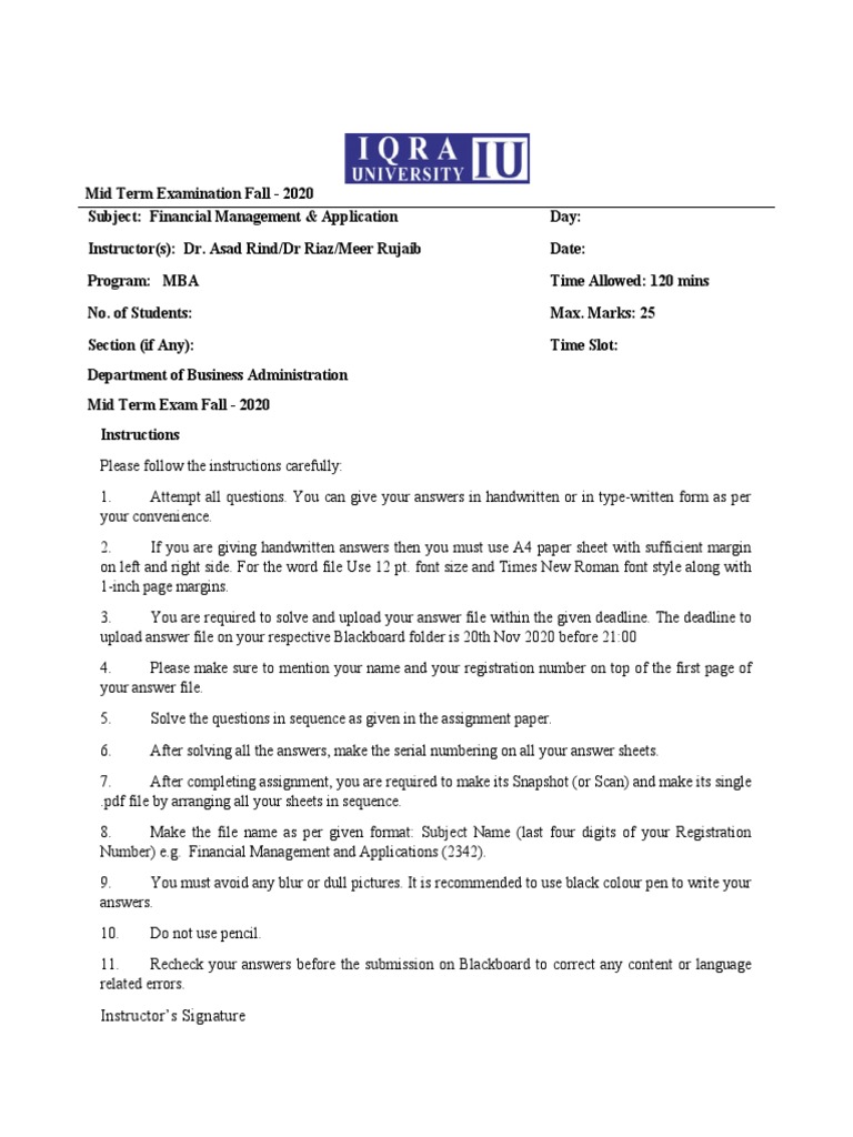 Midterm Paper-FMA-Fall 2020 | PDF | Financial Markets | Economies