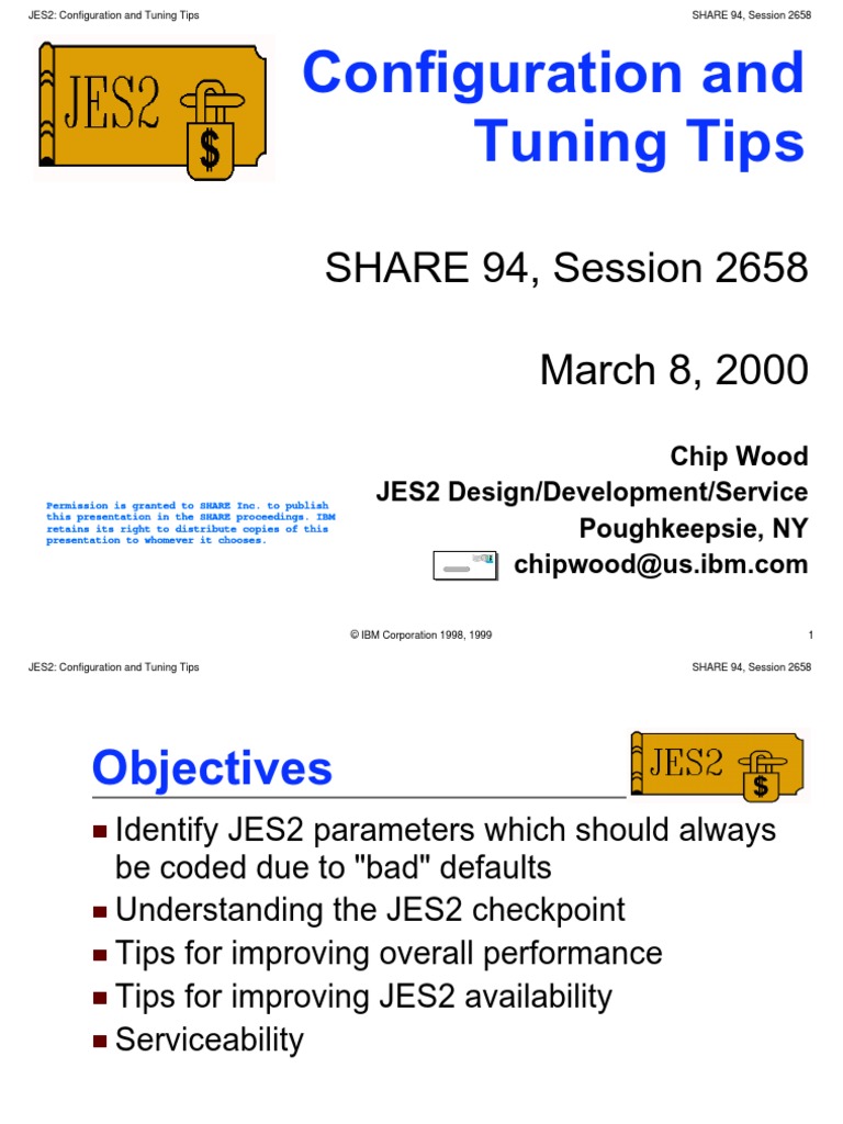 JES2 Configuration & Tuning Tips | PDF | Operating System Technology ...