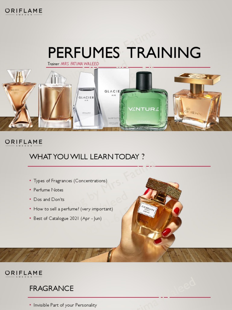 Perfumes Training by Mrs. Fatima Waleed | PDF | Perfume | Toiletry