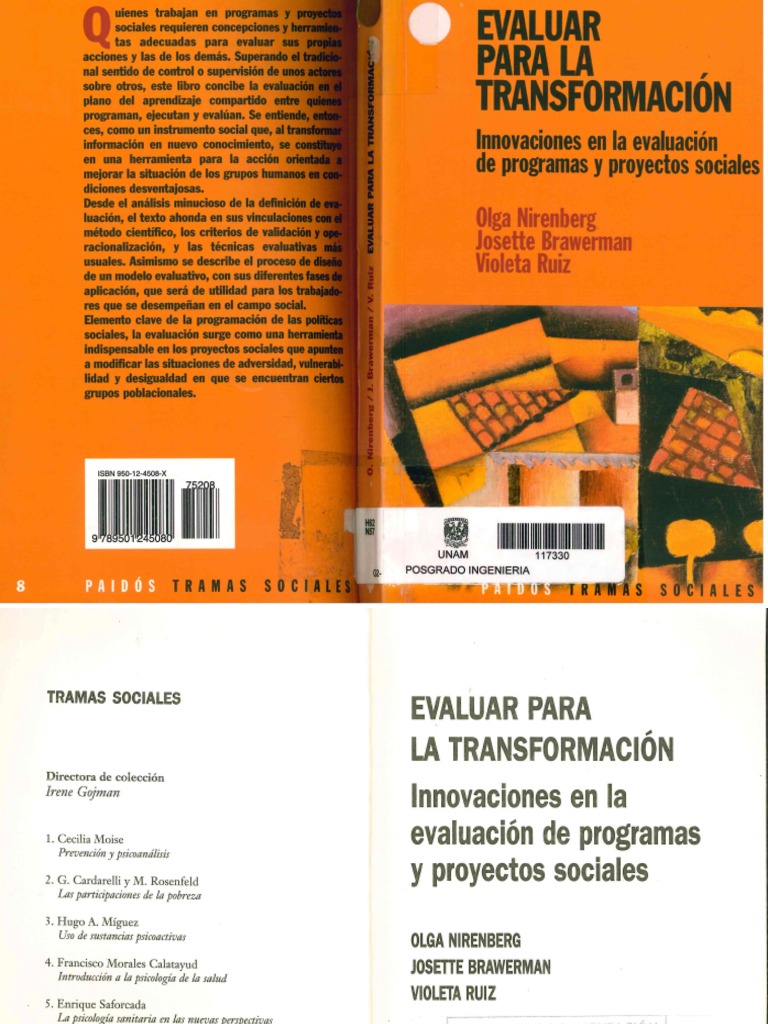 Nirenberg, Olga. Evaluar para La Transformación | PDF