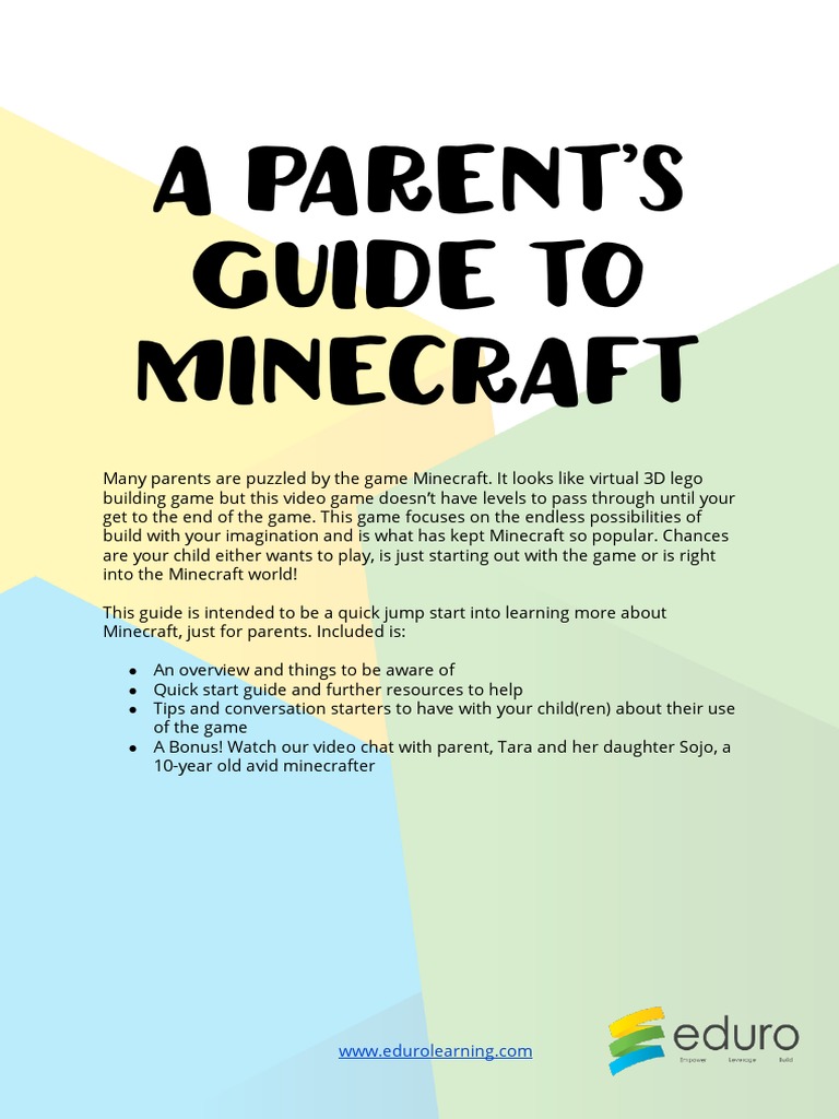 Parent Guide To Minecraft 1 | PDF | Minecraft | Computing