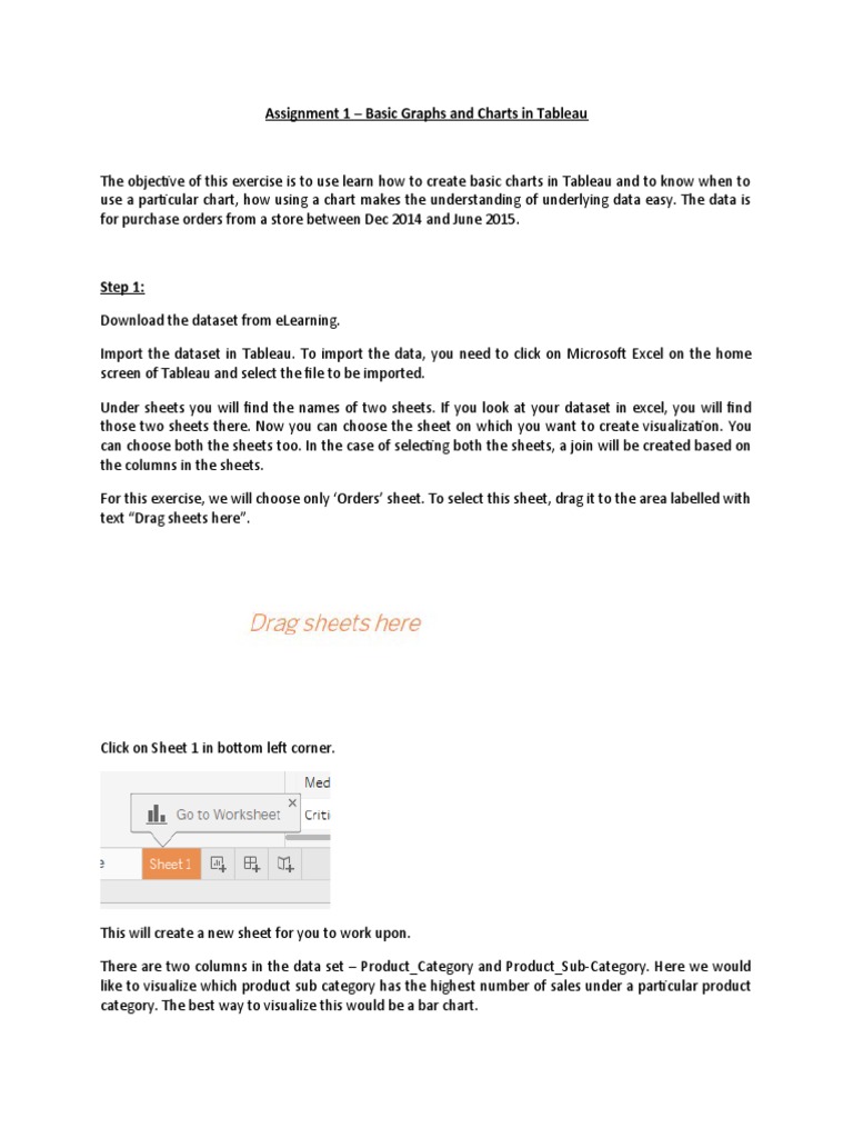 Assignment 1 - Basic Graphs and Charts in Tableau | PDF | Chart ...